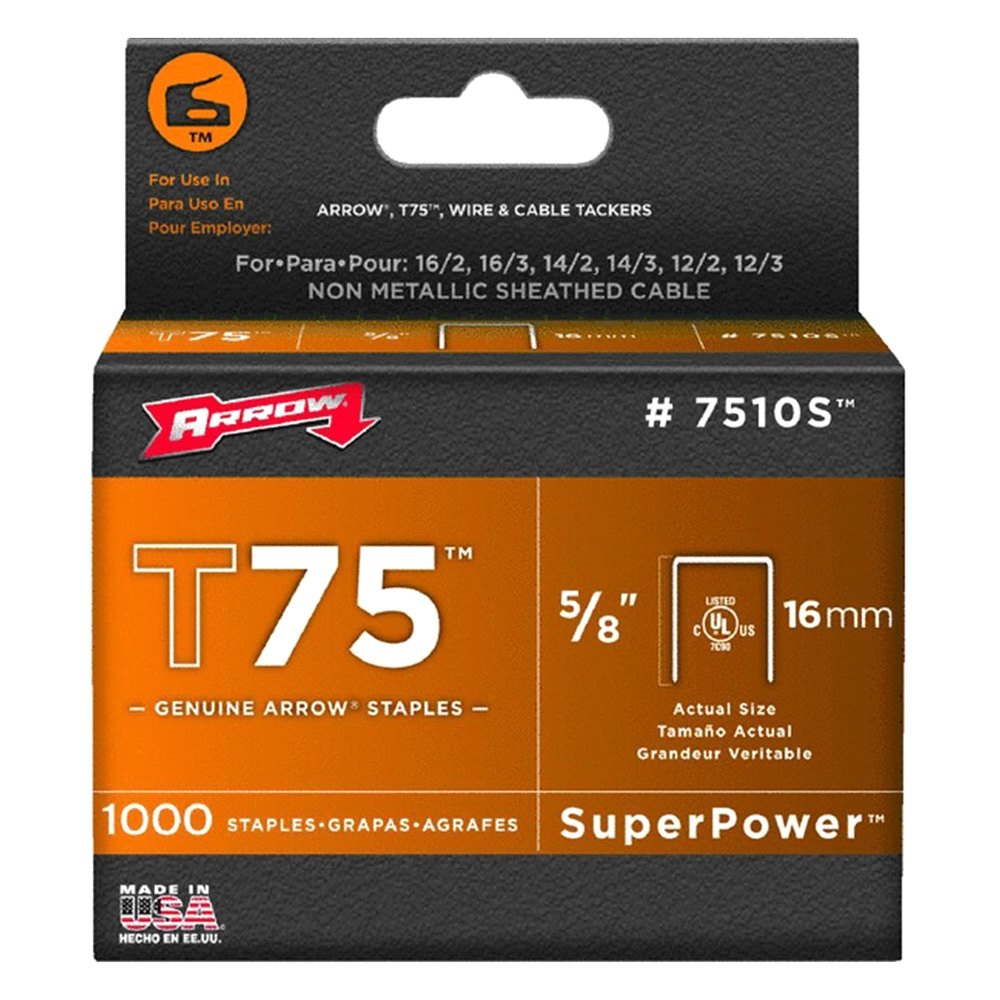 Arrow Fastener T75 Steel Staples TOOLSiD