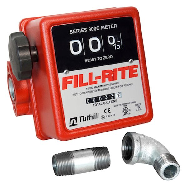 Fill-Rite® - 800C Series Gallons Mechanical 3-Wheel Fuel Transfer Meter ...