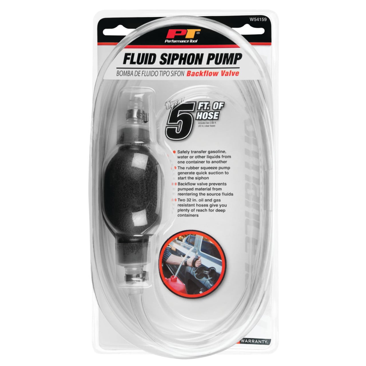 Performance Tool® W54159 - Siphon Hose with Back Flow Valve - TOOLSiD.com
