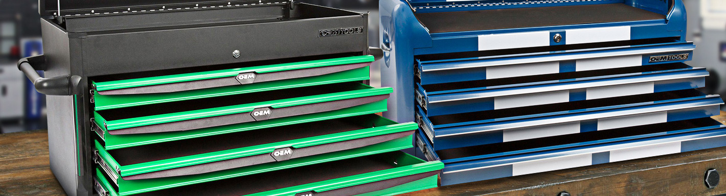 Tool Chests - On Rollers, With Wheels, Metal, Blue, Top, Portable | TOOLSiD