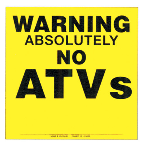 Voss Signs® - 11 1/4" .024 Gauge Yellow Plastic Sign - TOOLSiD.com