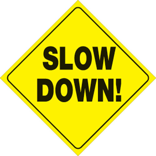 Voss Signs® - 12" Yellow Plastic Reflective Sign - TOOLSiD.com